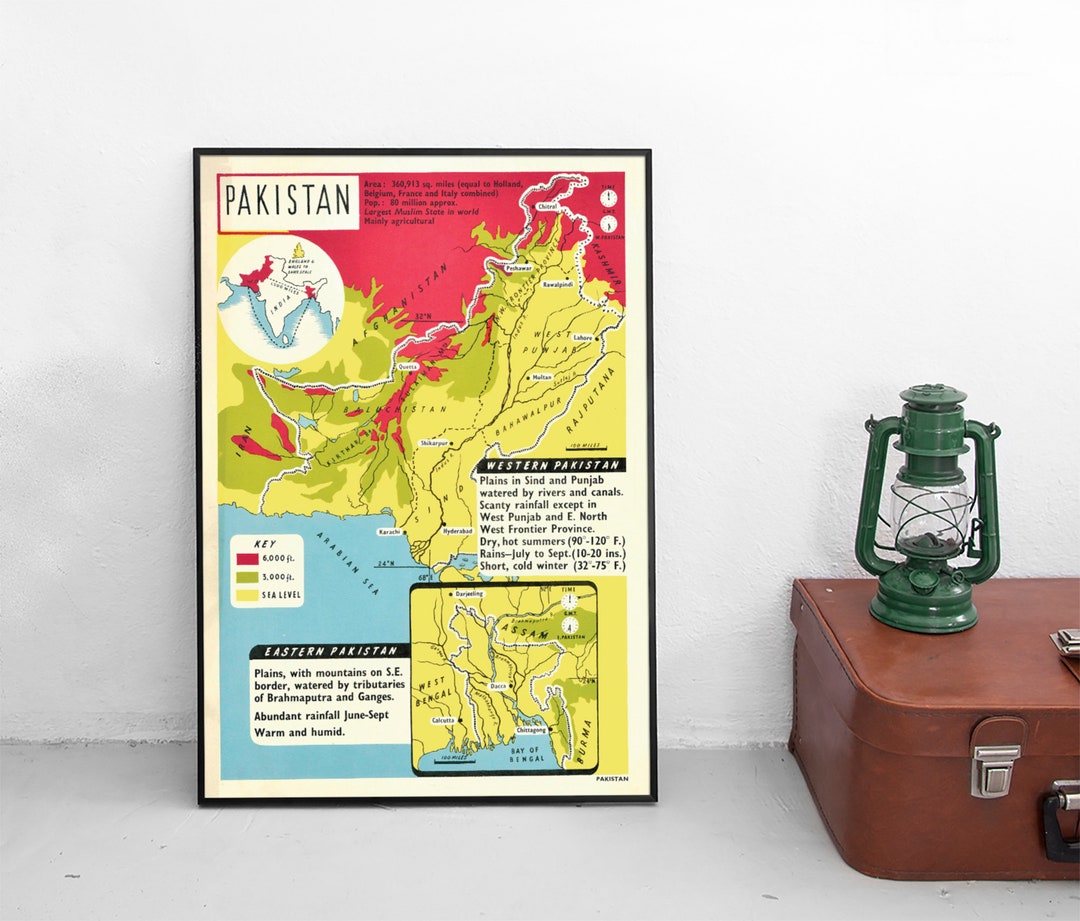 Poster Fact Sheets Pakistan, Western Pakistan, Bangladesh, East Bengal ...