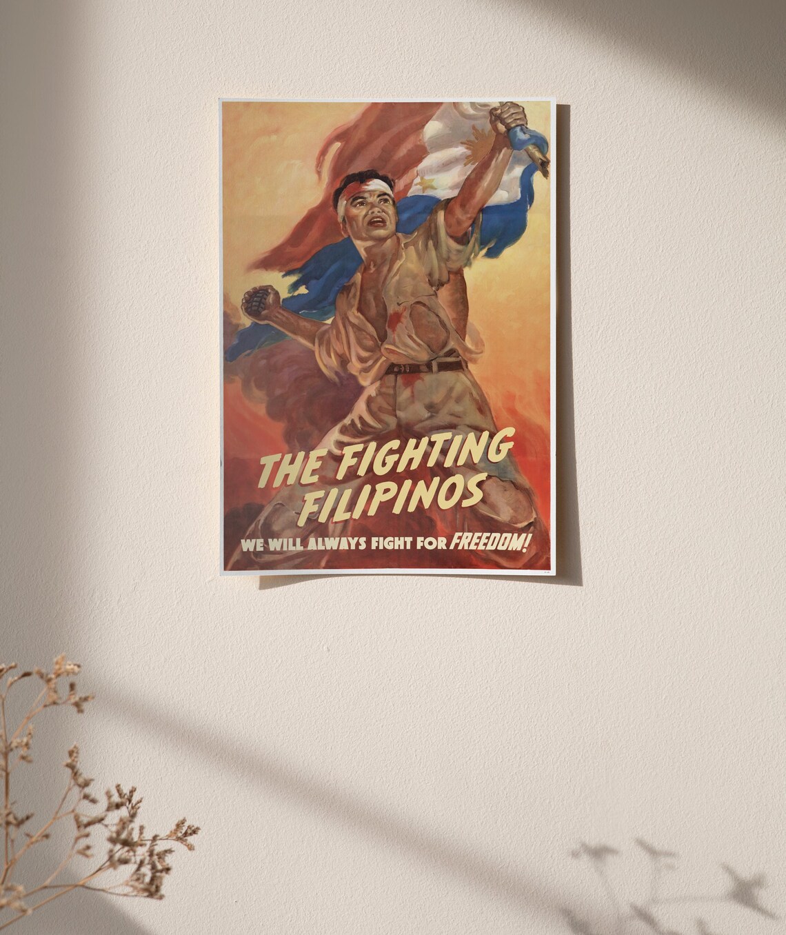 Propaganda Poster The Fighting Filipinos Philippines Art Wall Print 3418