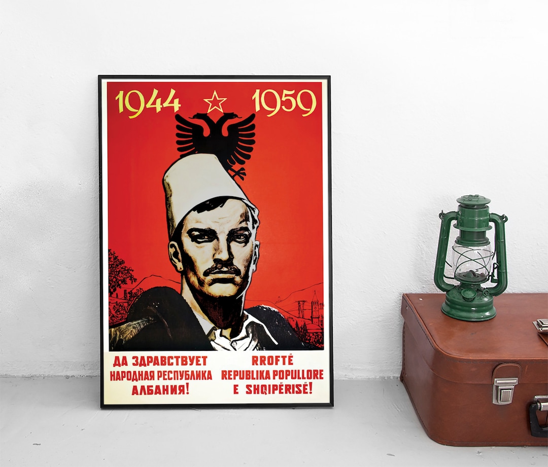 Propaganda Poster Albanian-soviet Friendship "long Live the People's ...