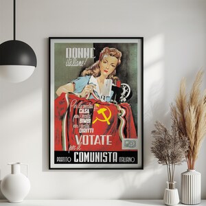 Election Poster Italian Communist Party PCI Propaganda Poster Italy ...