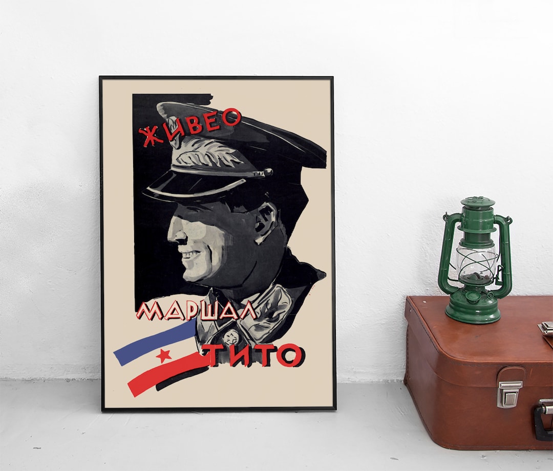 Propaganda Poster Yugoslavia long Live Tito Patriotism Art Wall Print ...