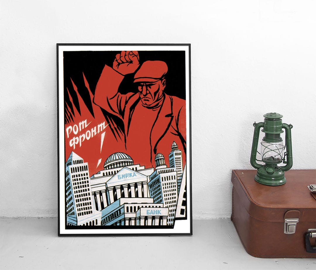 Anti Capitalist Poster "smash the Banks!" Soviet Propaganda Banks Money ...