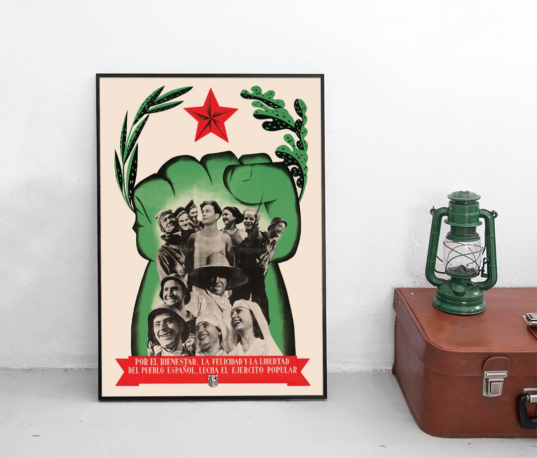 Spanish Civil War Poster: "the Popular Front Government Fights for the ...