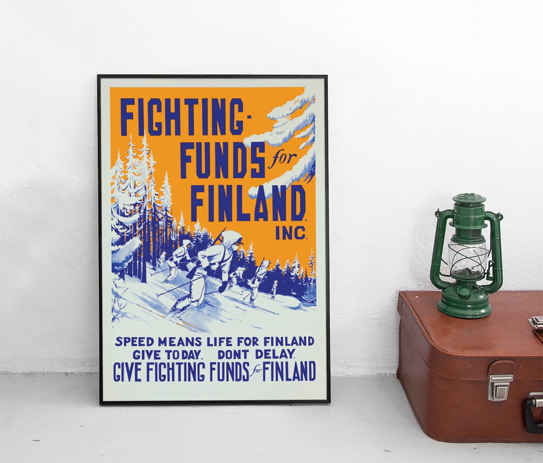 Finland Support Poster: WWII American Propaganda Wall Art - Etsy UK