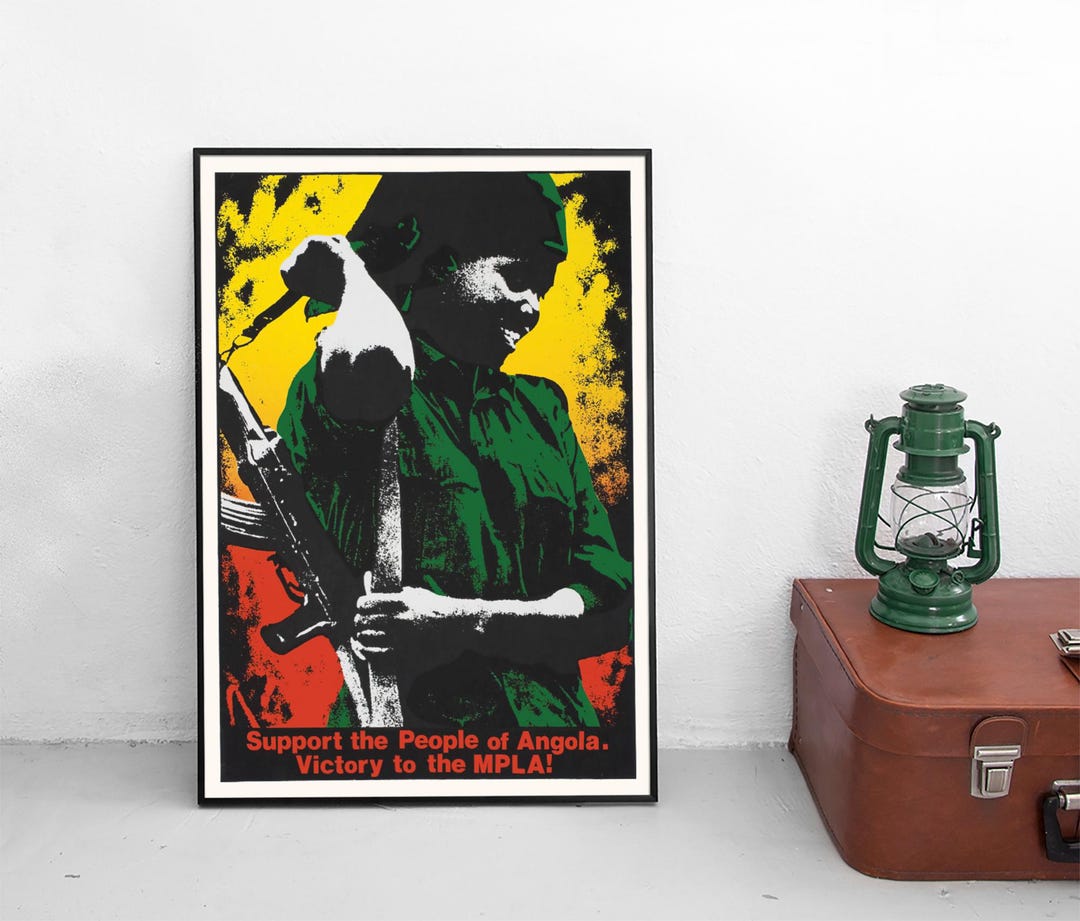 1970s African Propaganda Poster "support the People of Angola. Victory ...