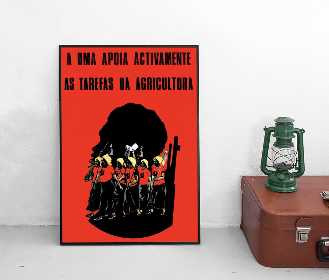 1970s African Propaganda Poster: Angola "actively Support Agricultural ...