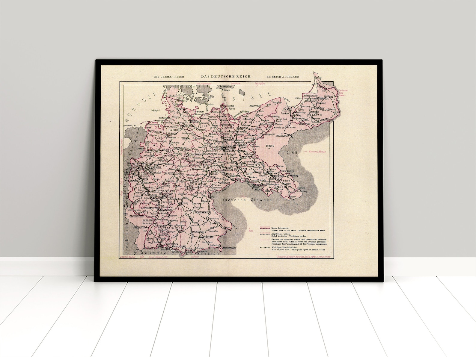 Map Germany in Borders of 1937 / Poster / Patriotism / Art - Etsy