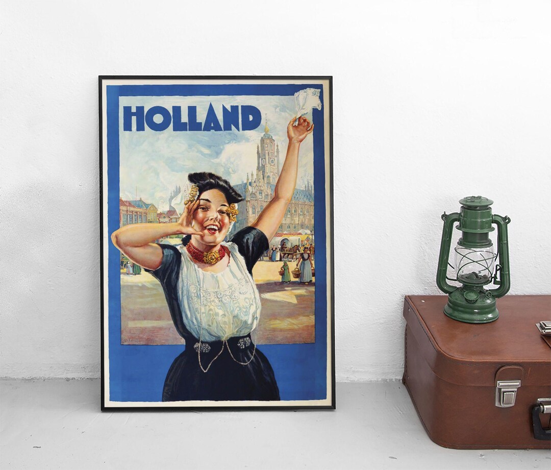 Travel Poster "holland" / Netherlands / Home Decor Wall Art Vintage ...