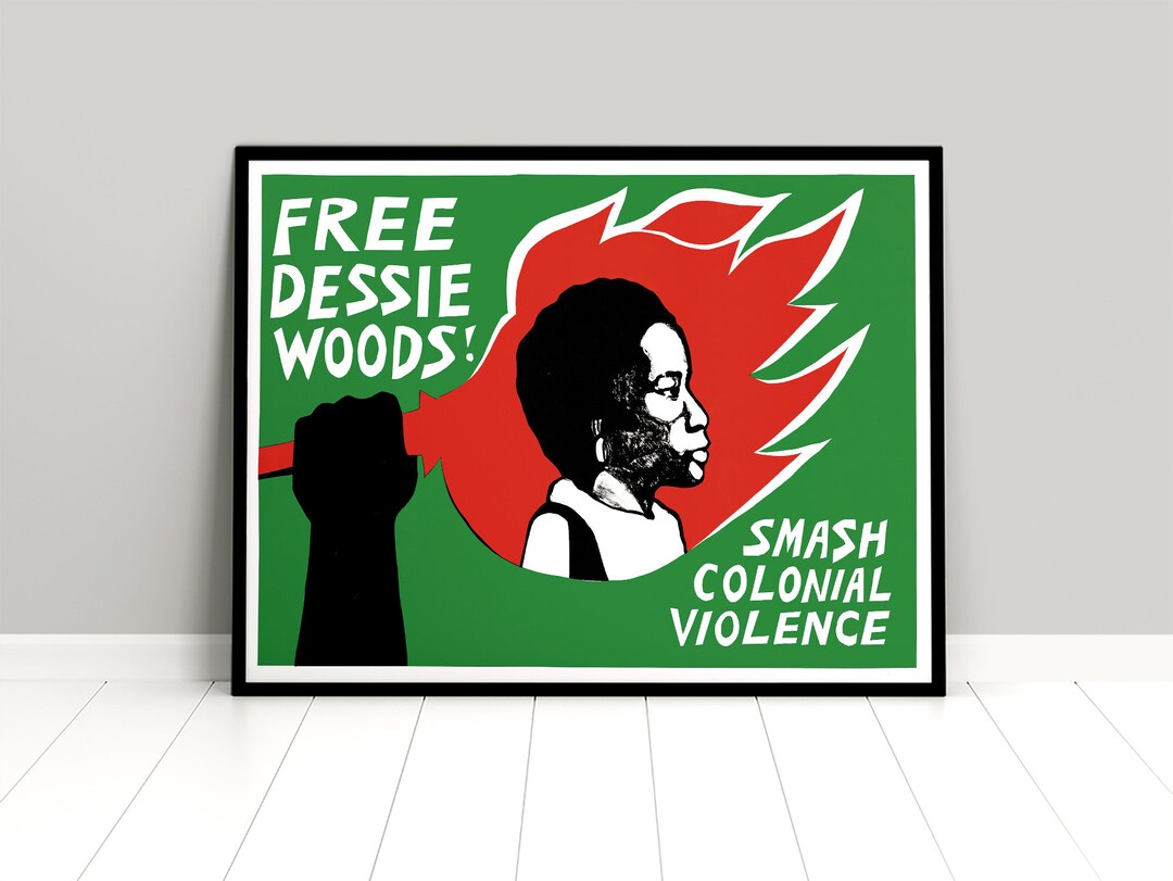 1970s Propaganda Poster black Panther Free Desi Woods Decolonisation ...