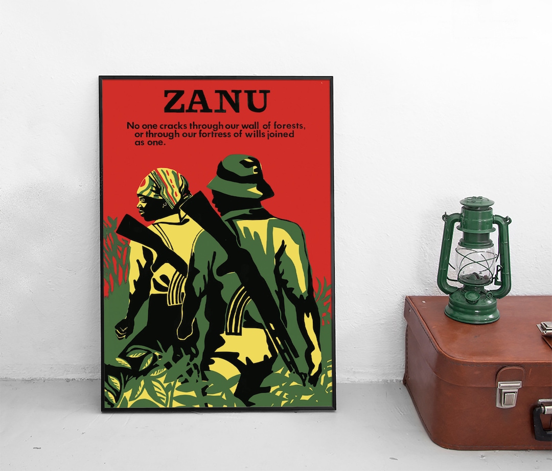 Zimbabwe Propaganda Poster "zanu: No One Cracks Through Our Wall of ...