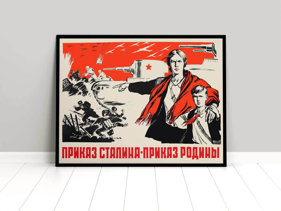 Soviet Propaganda Poster "an Order by Stalin is an Order by the ...
