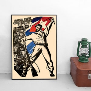 Soviet Propaganda Poster "the People of Cuba Will Hold Their Freedom ...