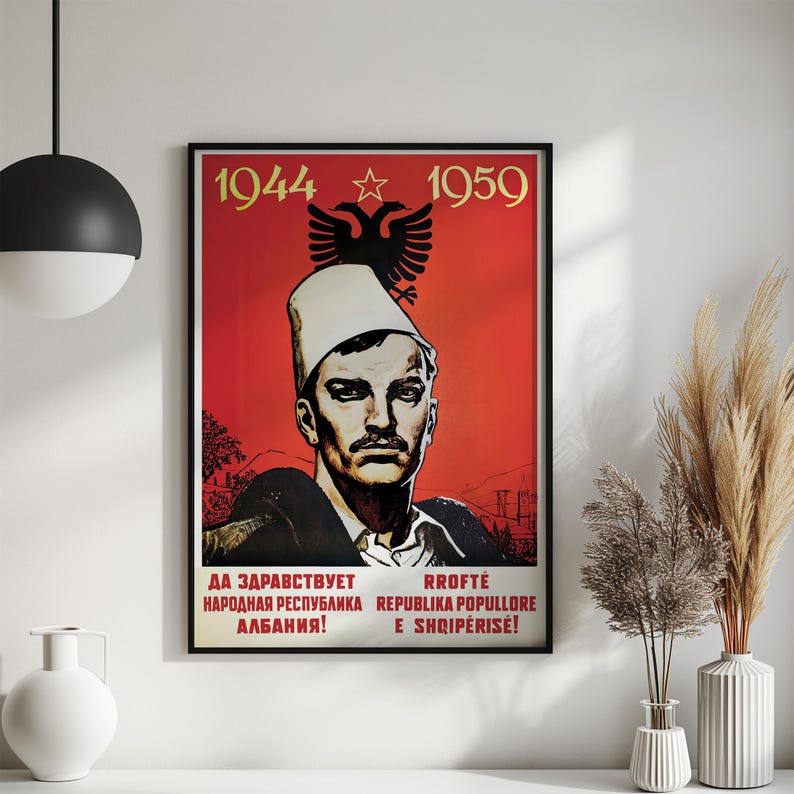 Propaganda Poster Albanian-soviet Friendship "long Live the People's ...