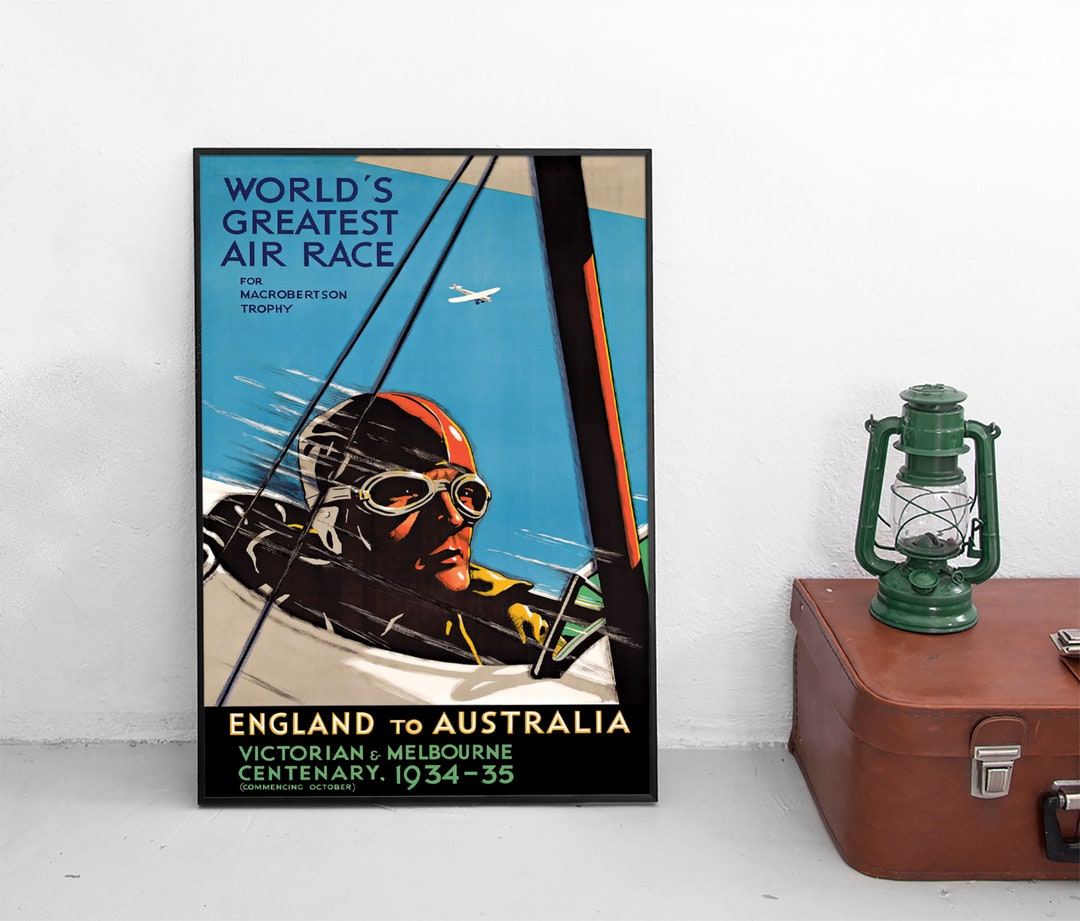 Poster "world's Greatest Air Race. England to Australia" Macrobertson ...