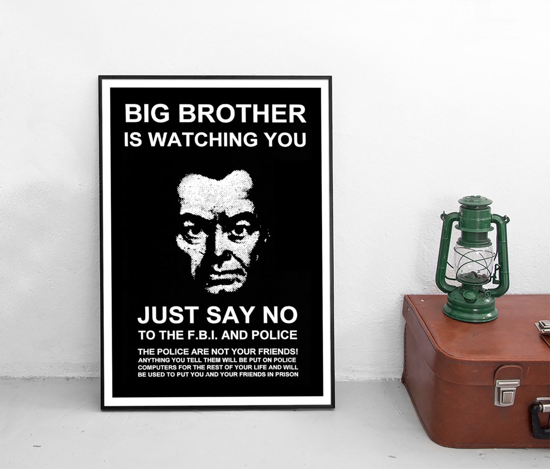 1980s Anti Police Violence Poster "big Brother is Watching You. Just ...