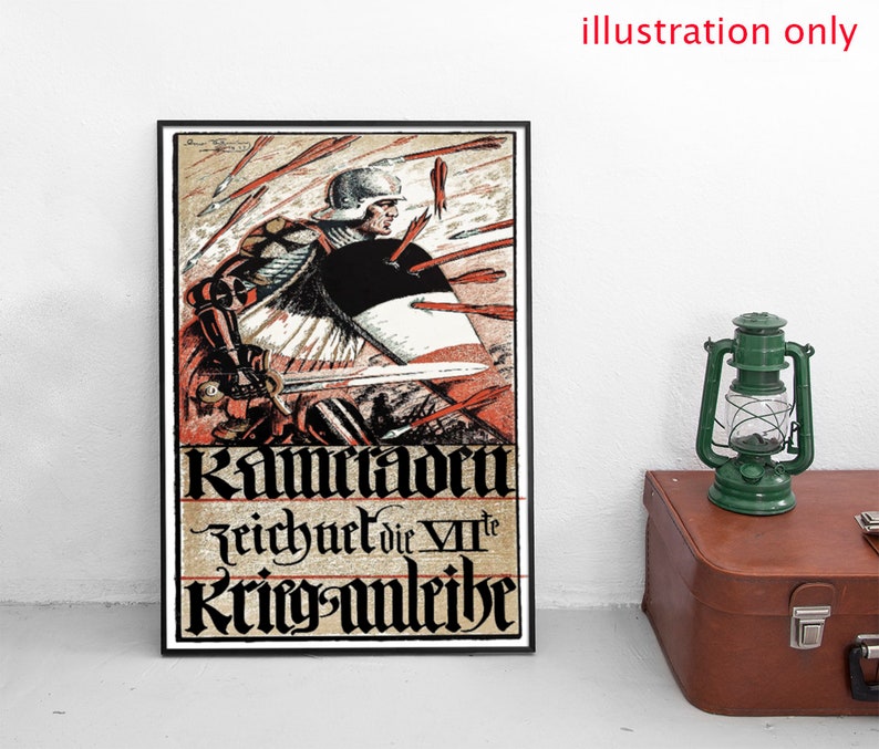 Imperial German WWI Propaganda Poster comrades Buy War | Etsy