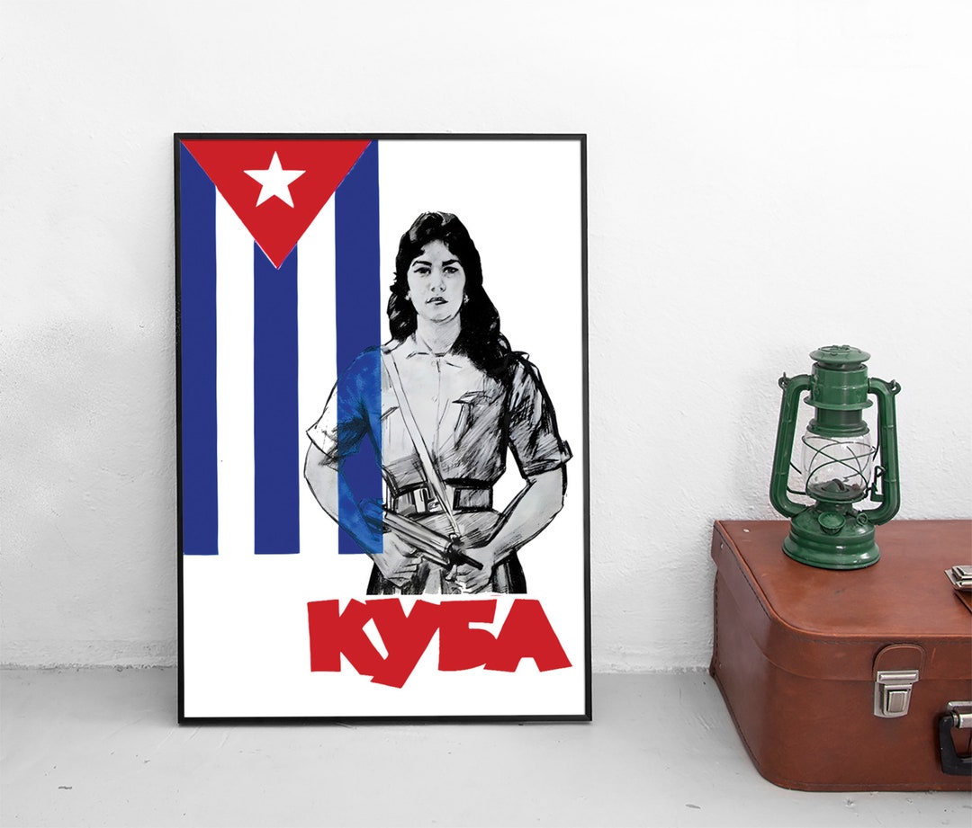 Poster Cuba revolutionary Women of Cuba Propaganda Print Vintage War ...