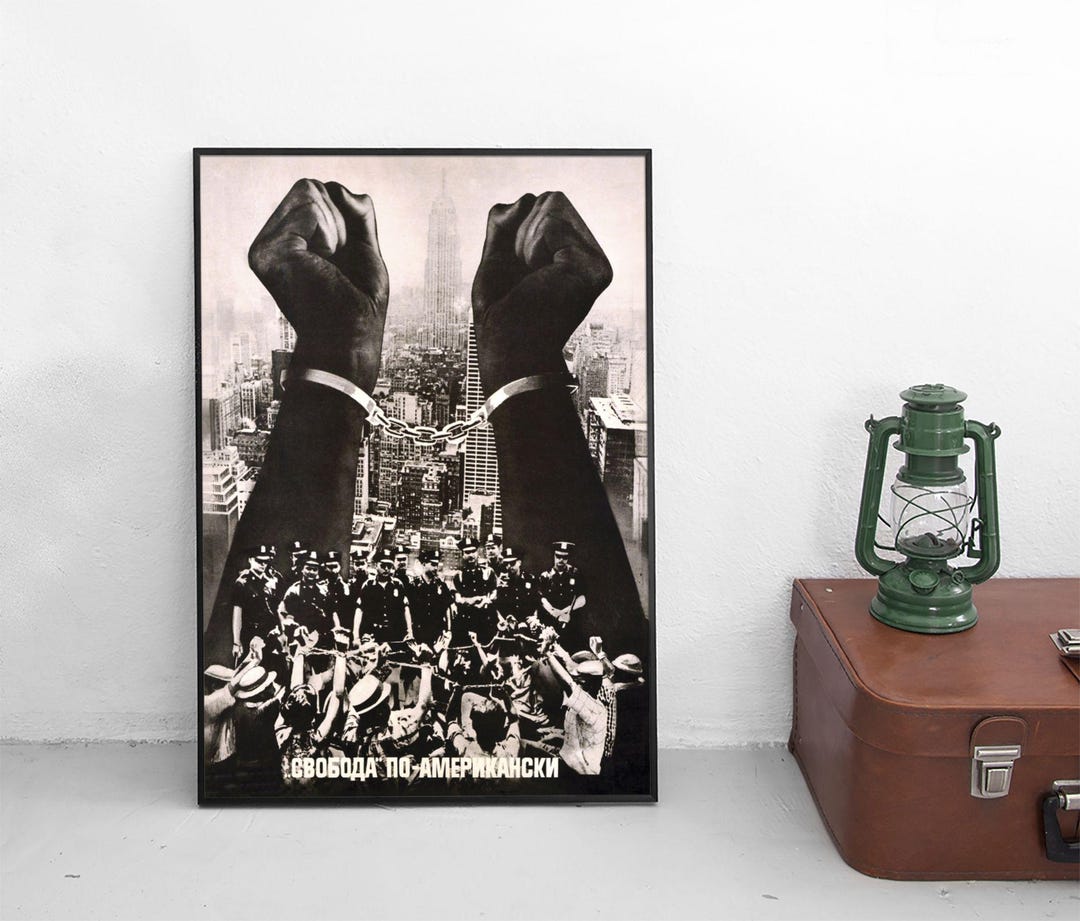 Anti-racist Poster "american Freedom? Racism in the USA Against the ...