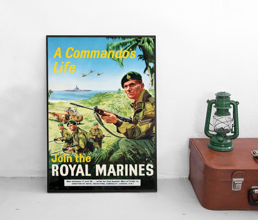Recruitment Poster: "a Commando's Life. Join the Royal Marines" - Etsy