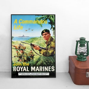 Poster Great Britain "a Commando's Life. Join the Royal Marines ...