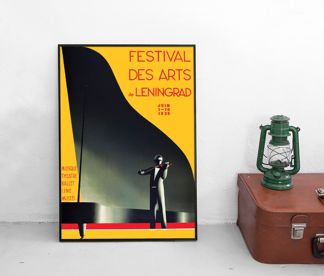 1930s Poster "leningrad Art Festival" St Petersburg Soviet Union Russia ...