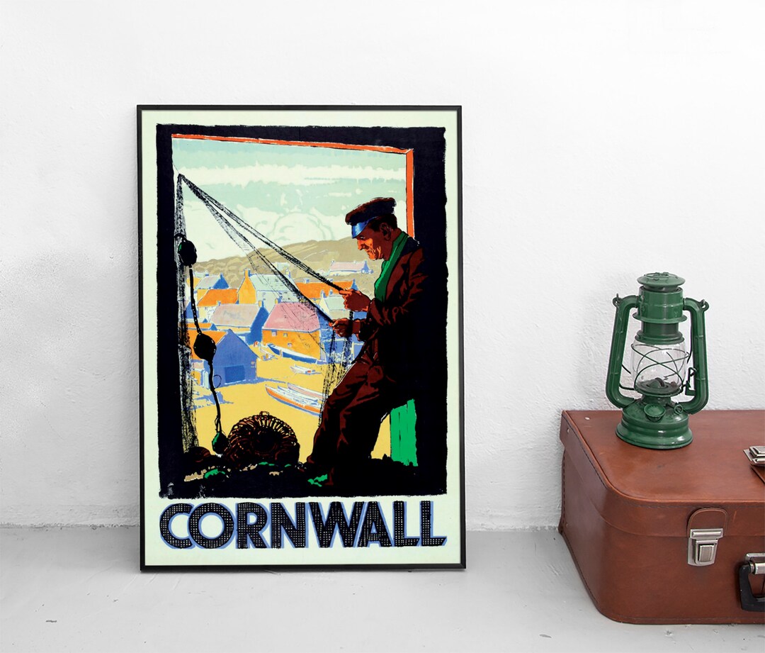 Poster Cornwall, England Tourism Advertisement Poster Print Home Decor ...