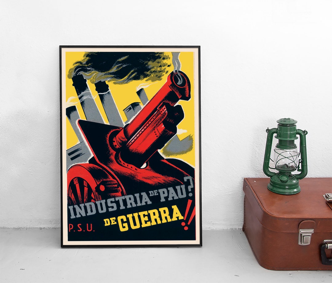 Spanish Civil War Propaganda Poster: "peace Industry? of War!" - Etsy