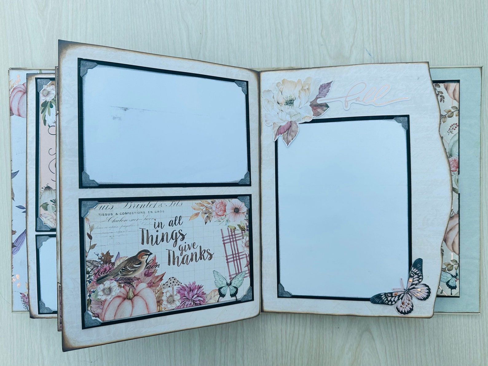 Hello Pink Autumn Very Large Scrapbook Photo Album Fall - Etsy