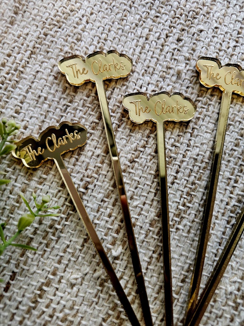 Bachelorette Party Drink Stir Sticks, Laser Cut Drink Toppers ...