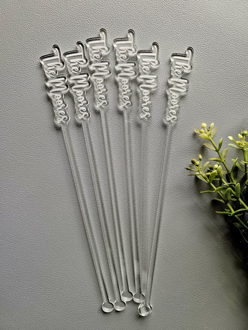 Personalized Drink Stirrers, Cocktail Stirrers, Laser Cut Drink Toppers ...