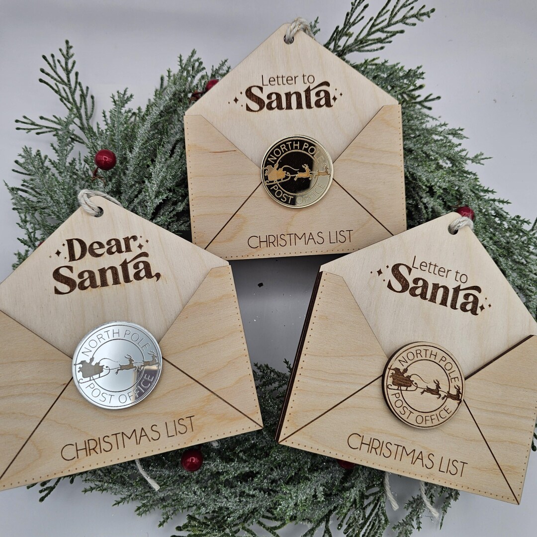 Letter to Santa Ornament, Santa Letter and Envelope Family Ornament ...