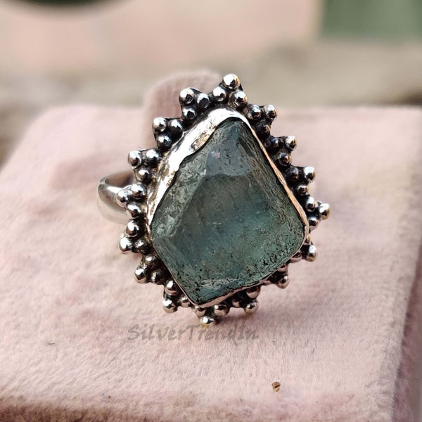 Raw Gemstone Ring - Etsy