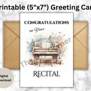 Piano Recital Congratulations Greeting Card - Etsy