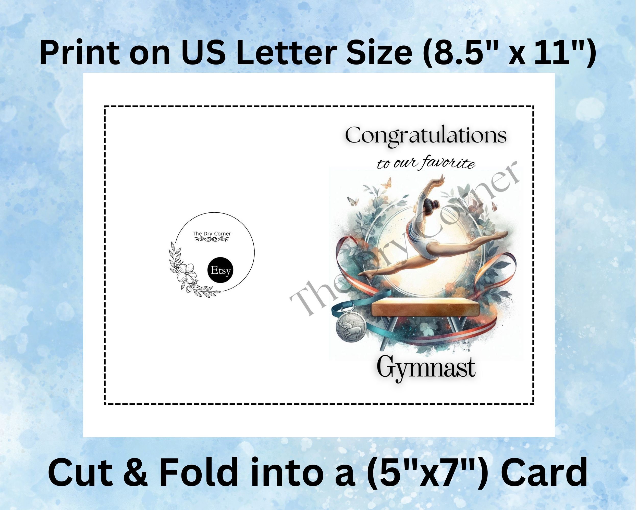 Congratulations to Our Favorite Gymnast Greeting Card - Etsy