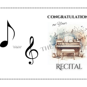 Piano Recital Congratulations Greeting Card - Etsy