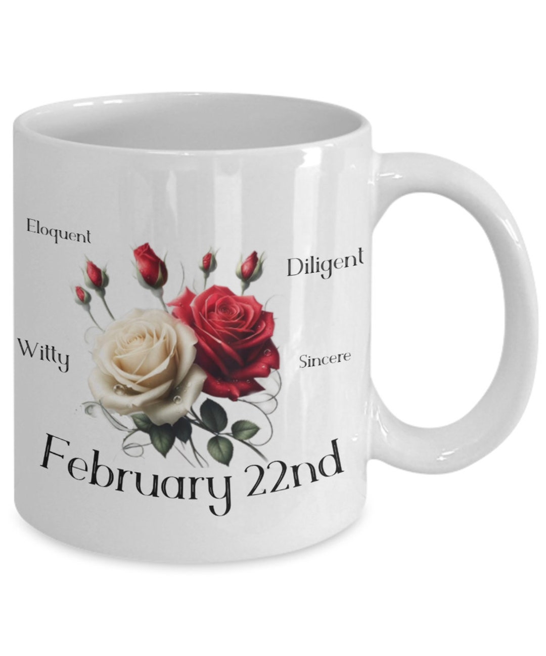 February 22nd Birthday Horoscope Mug - Etsy