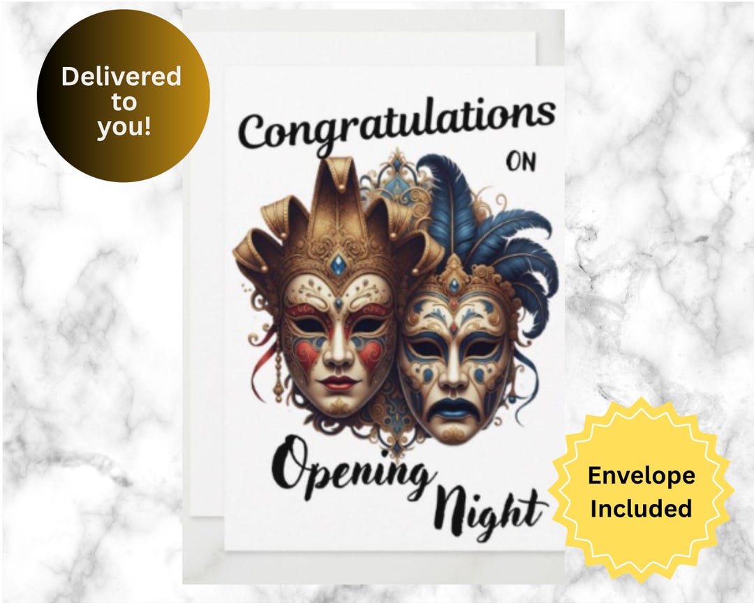 Congratulations on Opening Night| Theater Card| Actor or Actress Card ...