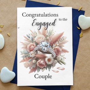 Congratulations to the Engaged Couple Card - Etsy