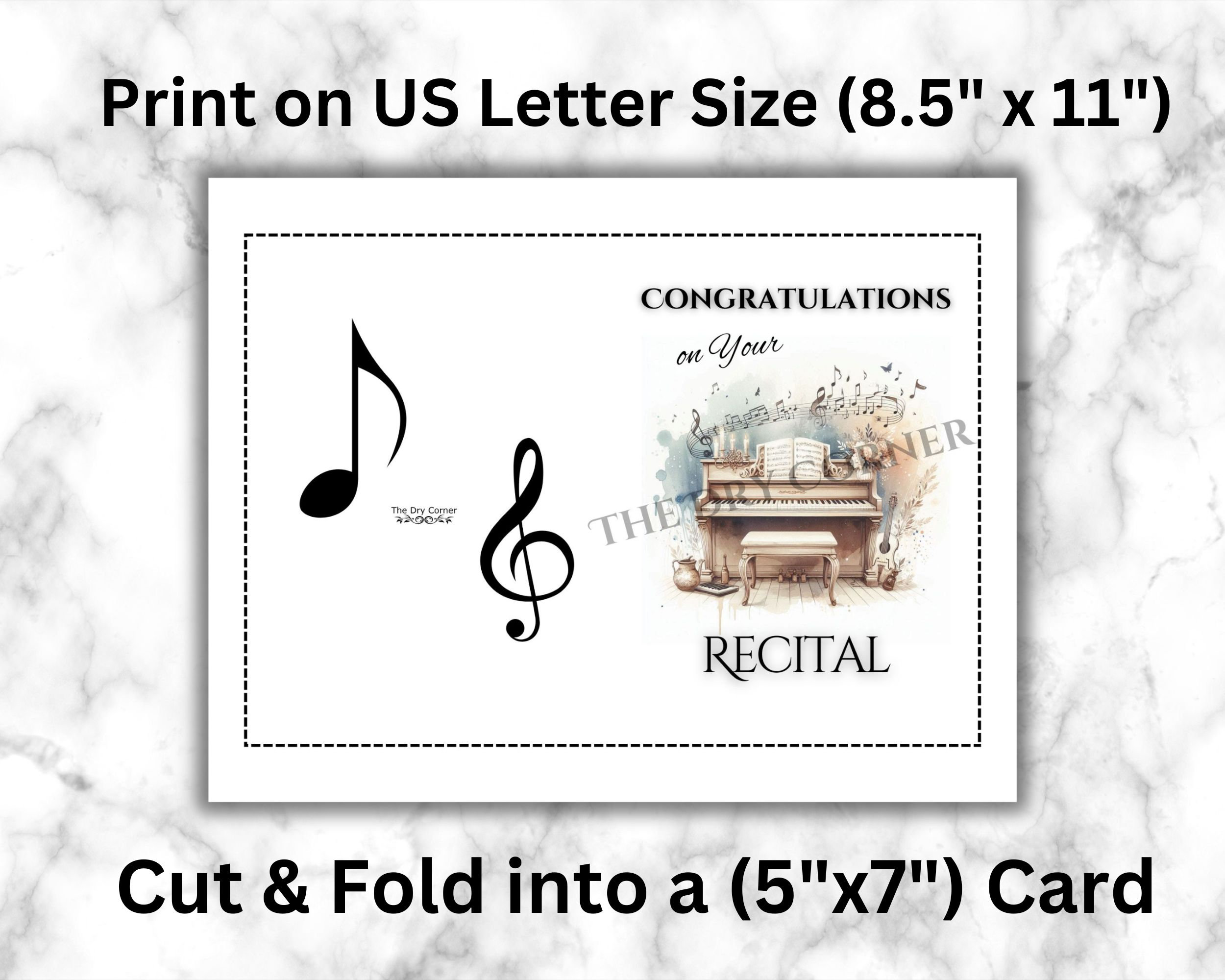Piano Recital Congratulations Greeting Card - Etsy