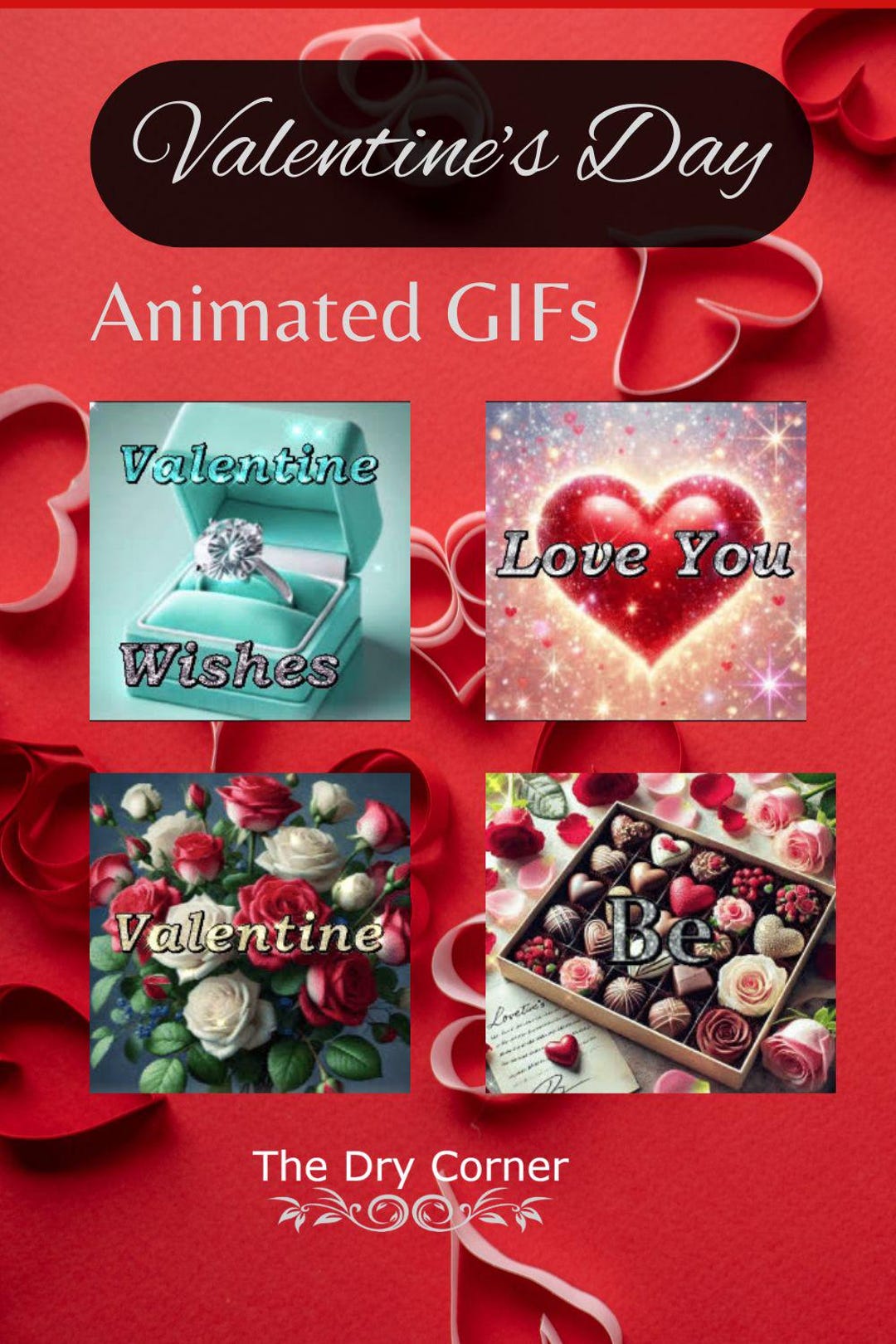 Valentine's Day | 4 Animated GIF Files | Love You | Be My Valentine ...