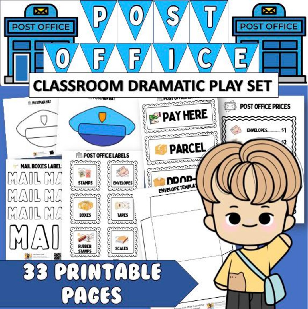 Post Office Dramatic Play Printable Set | Kindergarten | Preschool ...