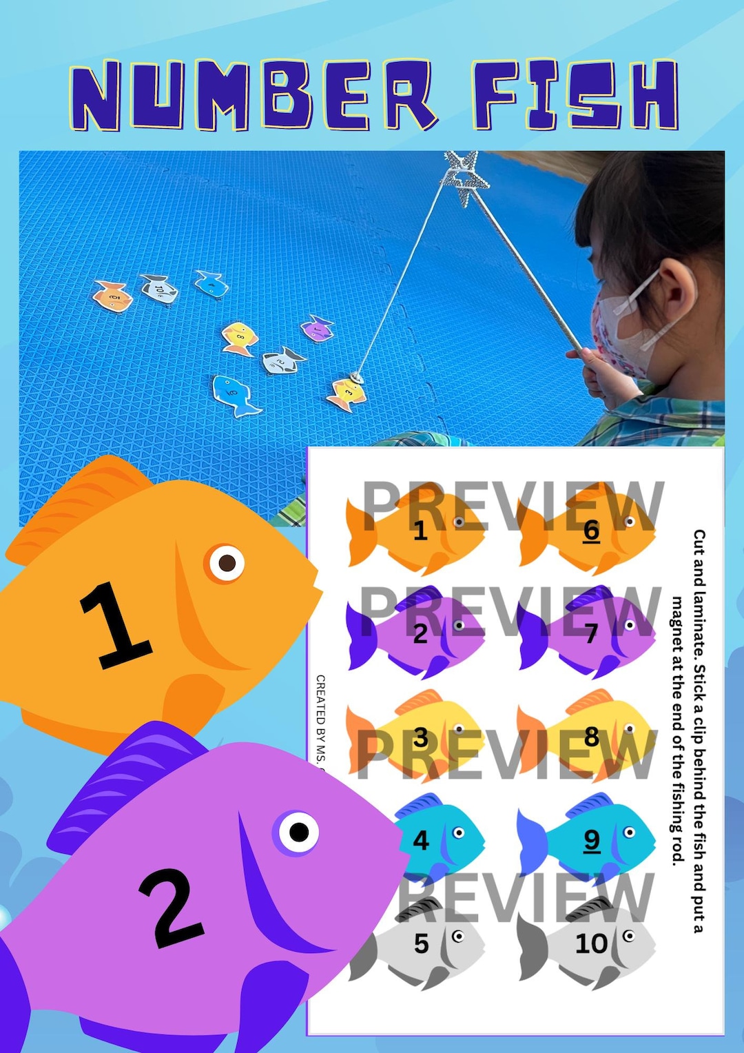 Fin-tastic Numbers | Kindergarten Math | Preschool Math | Printable ...