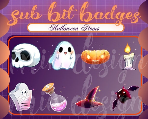 Digital Skull 8 x Twitch Sub Badges Art & Collectibles etna.com.pe