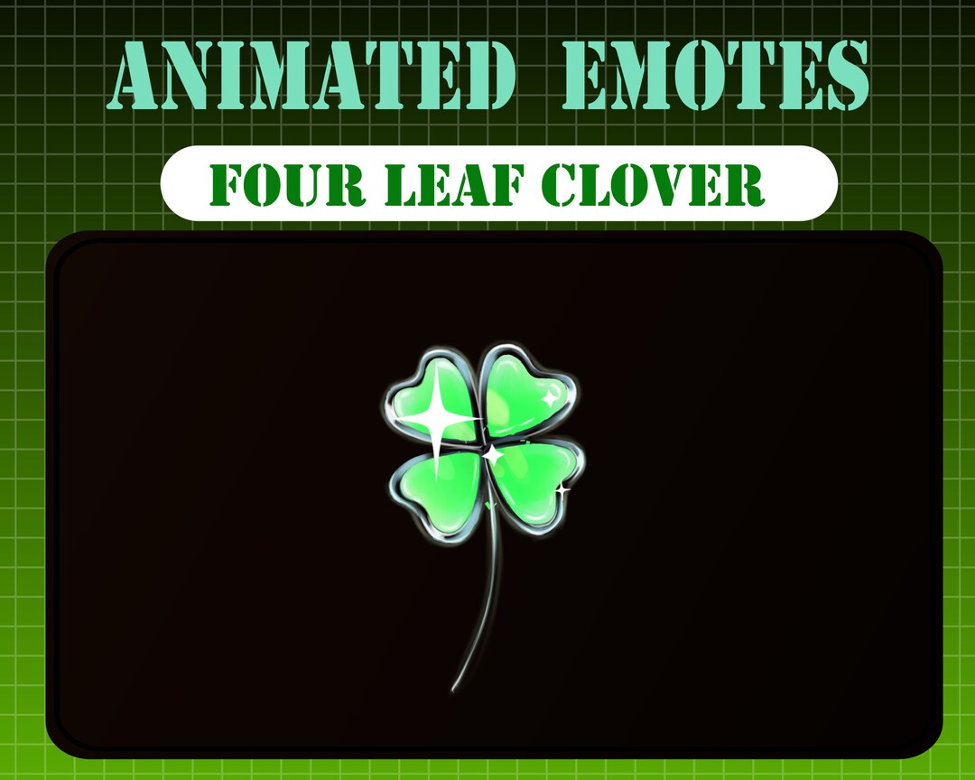 4 Leaf Clover Animated Emotes / Animated Twitch Emotes ST Patrick's Day ...