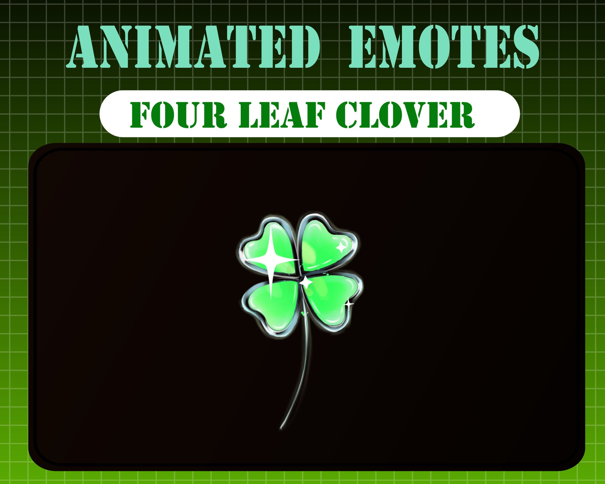 4 Leaf Clover Animated Emotes / Animated Twitch Emotes ST - Etsy Canada