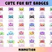 30x Cute Face Fox Twitch Tier Bit Badges/ Complete Twitch Bit Badges ...