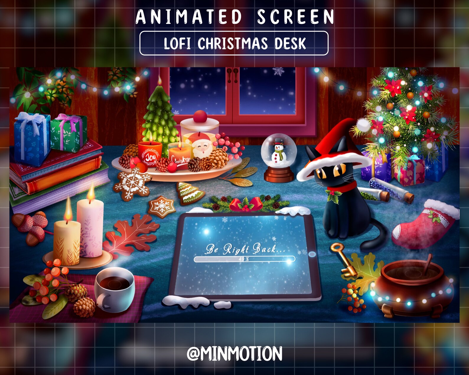 Animated Winter Lofi Desk Twitch Stream Screen / Retro Lofi - Etsy