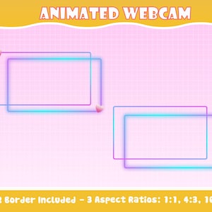 Twitch Animated Webcam Border Overlay / Neon Rounded Corners Camera ...