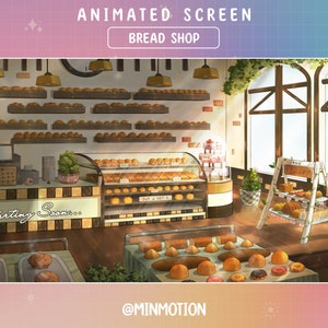 Animated Bakery Shop Twitch Stream Screen / Bread Shop Twitch Overlay ...