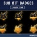 Yellow Liquid Star Sub Bit Badges / Twitch Sub / Bit Badges / Kawaii ...